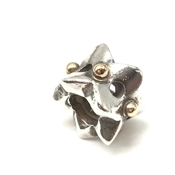 Pandora | Jewelry | Pandora 925 4k Eyelet Lace Charm | Poshmark